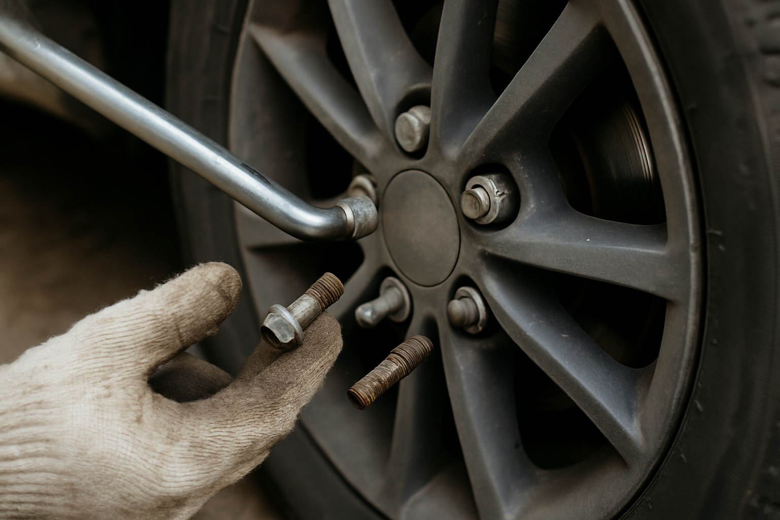 Que faire quand un boulon de roue se casse lors du changement de pneu ...
